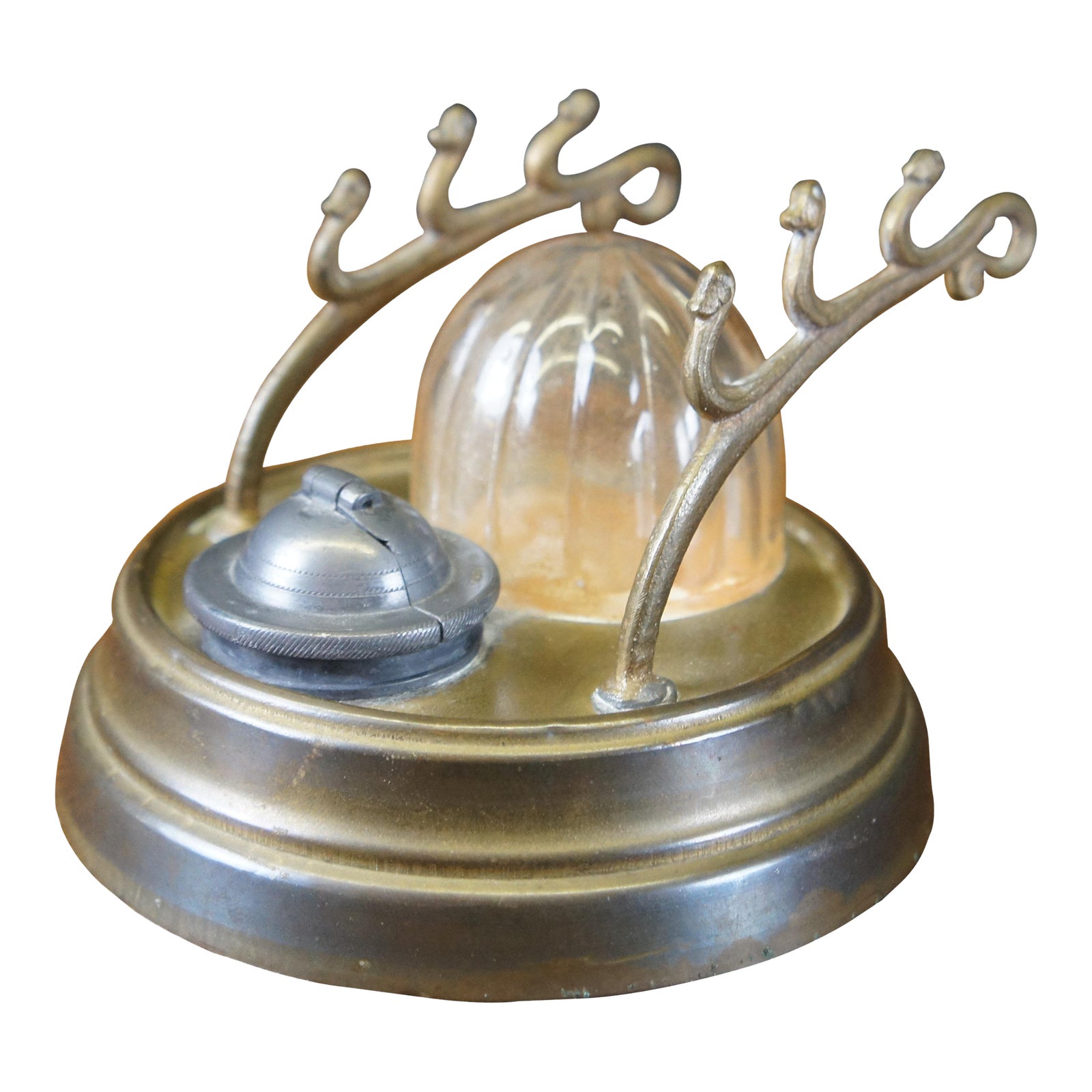 Antique Victorian Thomas Hudson Barometric Ink Well Stand Pen Quill ...