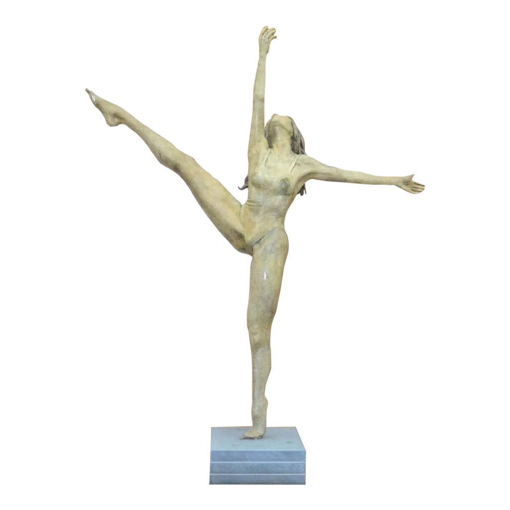 Late 20th Century Richard Hallier Large Outdoor Bronze Sculpture | Chairish