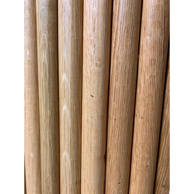 Double Reeded Pedestal Dining Table by Vintage on Point | Chairish