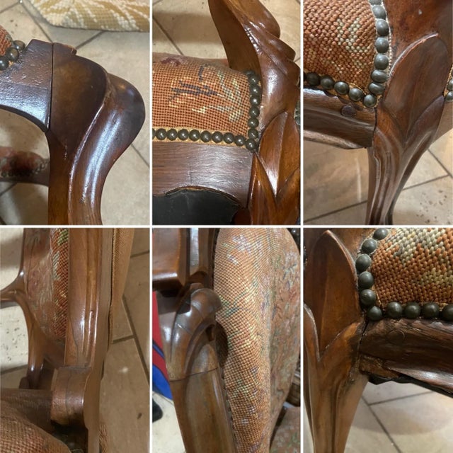 19th C. Victorian Belter Style Needlepoint Chair | Chairish