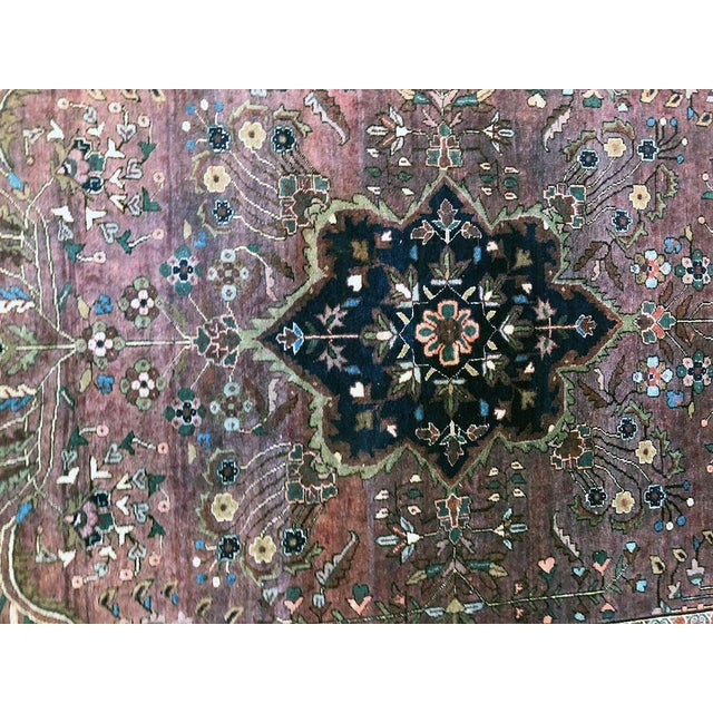 Antique Rare Purple Ground Persian Ferahan Sarouk Rug | Chairish