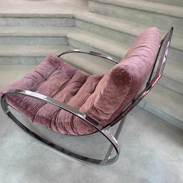 1970s Renato Zevi Ellipse Rocking Chair by Selig | Chairish