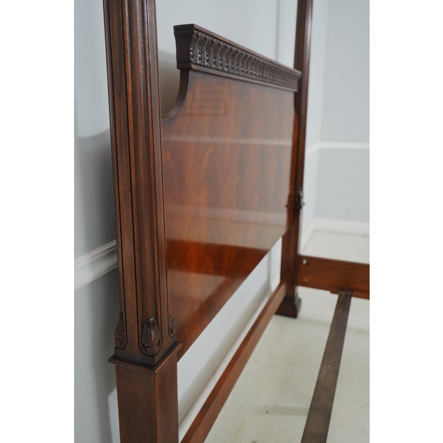 Henredon Queen Size Mahogany Empire Poster Bed | Chairish