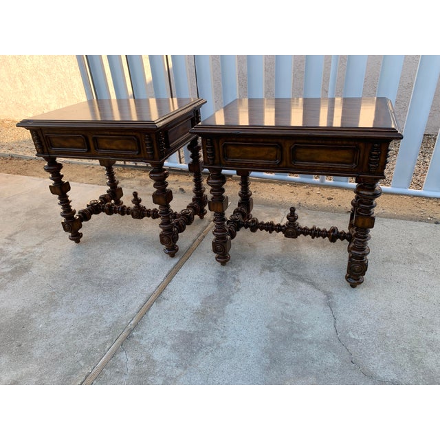 Maitland Smith Rustic Joint Side or End Tables a Pair | Chairish