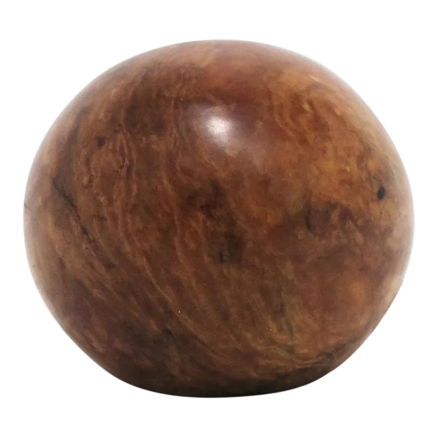 Italian Modern Alabaster Marble Round Decorative Sphere or Paperweight ...