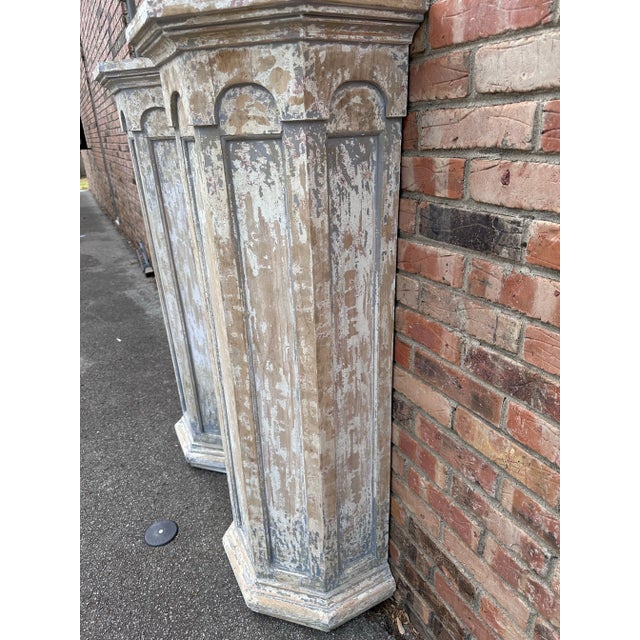 Pair English Wooden Columns | Chairish