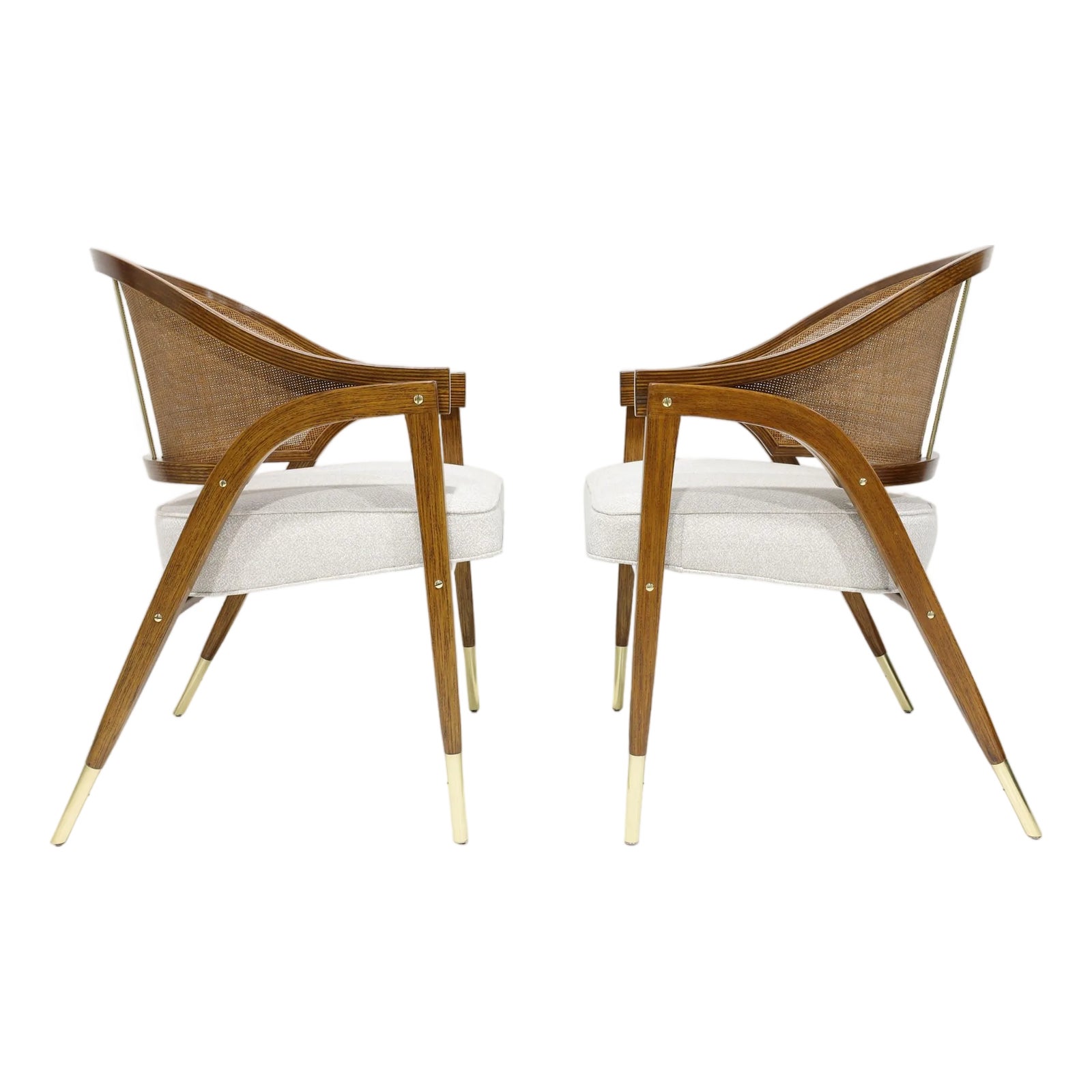 Mid 20th Century Edward Wormley for Dunbar Captain Chairs- Set of 2 ...