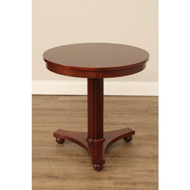 Ethan Allen 'Medallion' Collection Round Cherry Pedestal Side Table ...