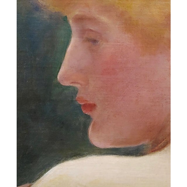 Frank Markham Skipworth Portrait of a Young Red Headed Woman -Oil ...