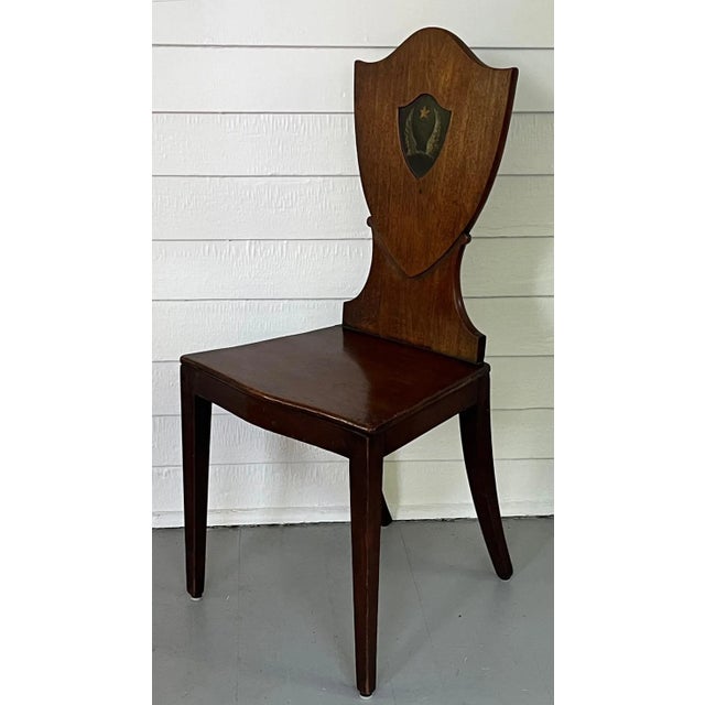 Antique Early 19th Century George III Shield Back Mahogany Hall Chair ...
