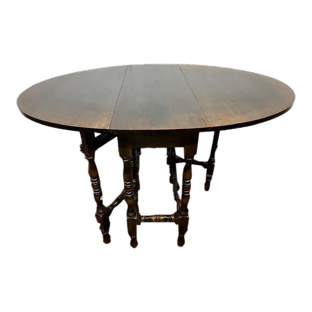 Antique Imperial Oval Gate Leg Table | Chairish