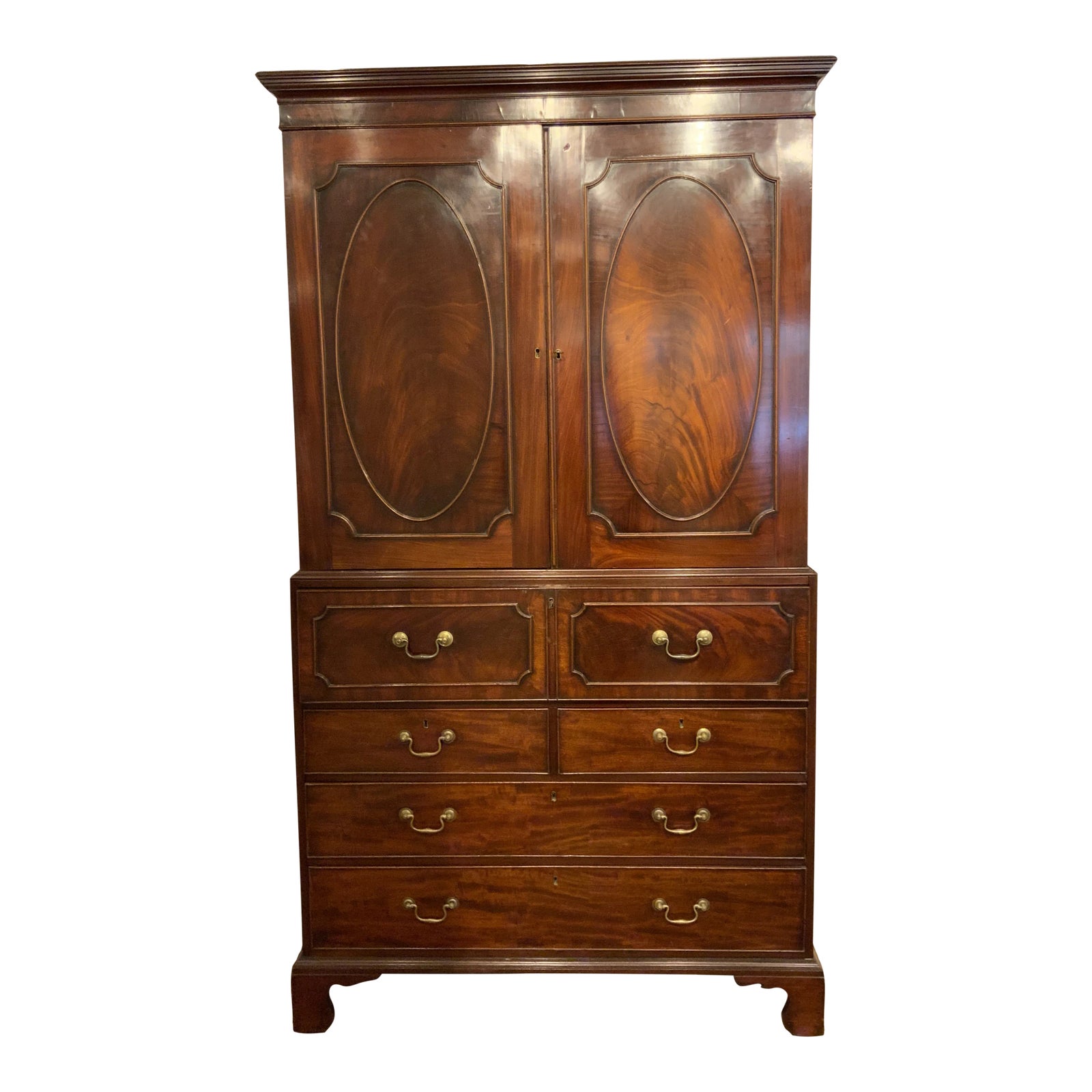 Antique Mahogany Secretary Armoire | Chairish