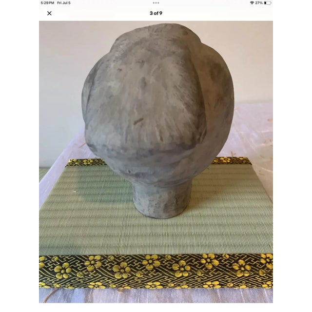 Japanese Terracotta Head of Women With Headdress Handmade Mashiko ...
