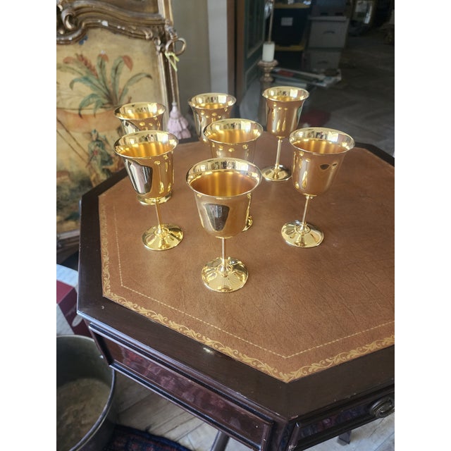 24k Gold Plated Goblets | Chairish