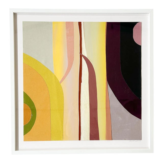 Abstract Painting Titled Avocado 1 by Artist Bethany Mabee, Framed ...