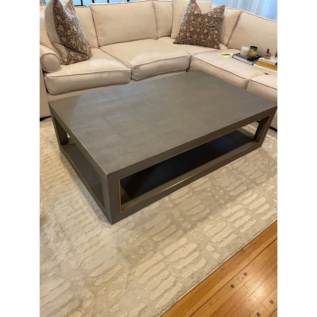 Restoration Hardware Shagrin Coffee Table | Chairish