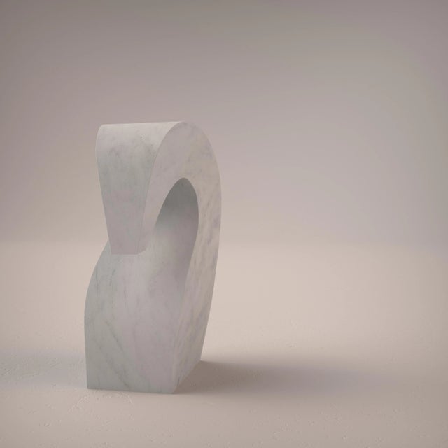 “Metis” Horse Sculpture in White Carrara Marble | Chairish