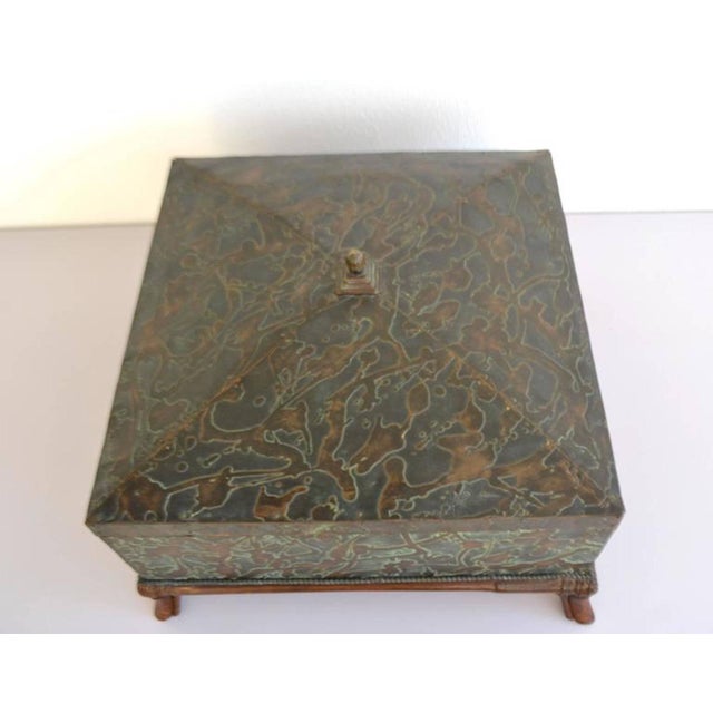 Postmodern Etched Brass Box | Chairish