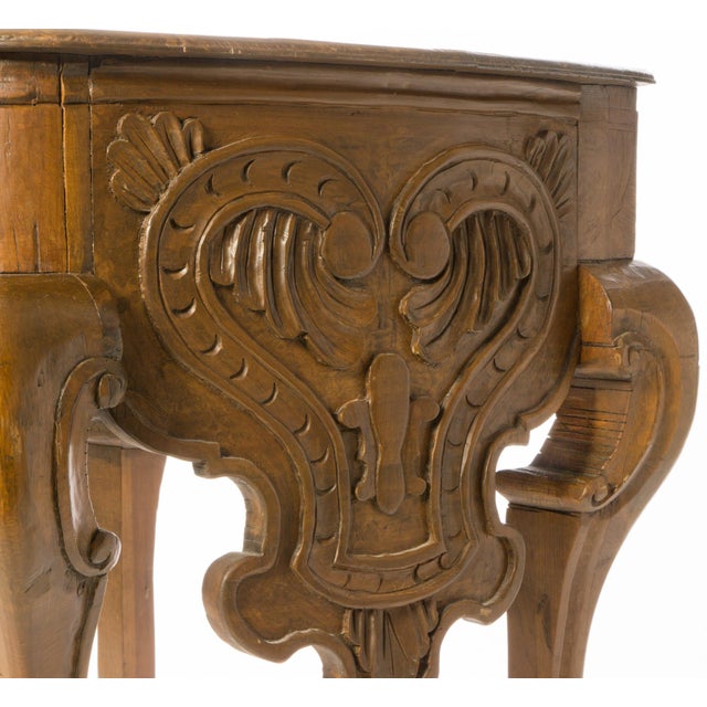 Antique 18th Century Carved Wooden Console Table | Chairish
