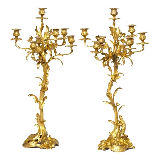 Rococo Style Candlesticks, Set of 2 | Chairish