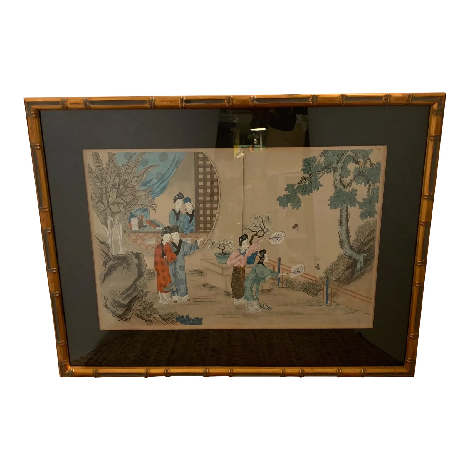 Antique Japanese Gouache on Paper | Chairish
