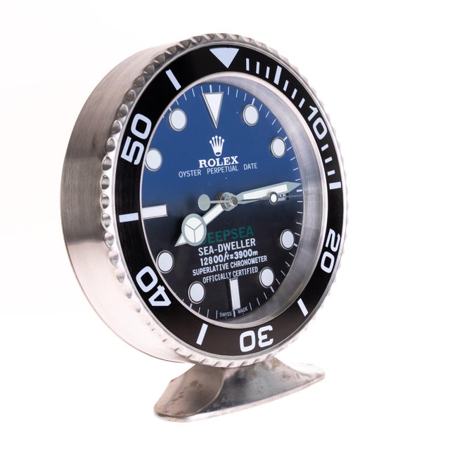 Oyster Perpetual Deepsea Submariner Desk Clock from Rolex | Chairish