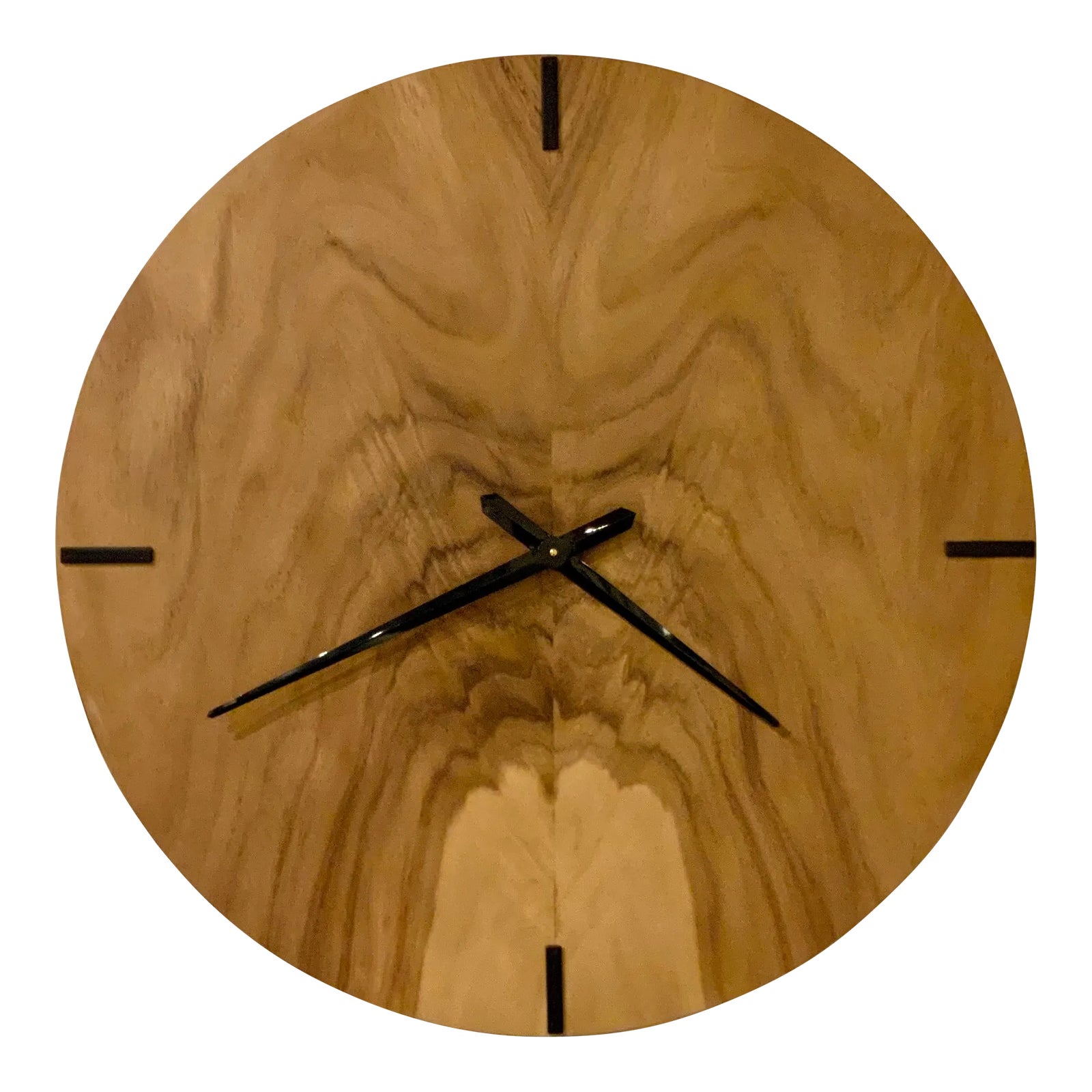 Organic Modern Guanacaste Wood Wall Clock | Chairish