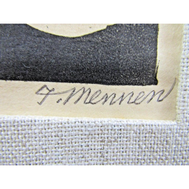 1950s Fannie Mennen Matted Woodcut Block Print Haiti From Plum Nelly ...