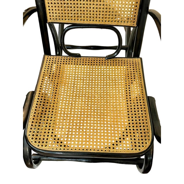 Mid 20th Century Vintage Thonet Style Black Bentwood Rocking Chair ...