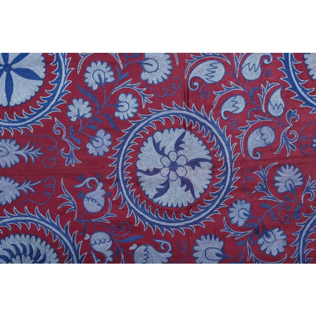 Uzbek Silk Suzani Wall Decor | Chairish