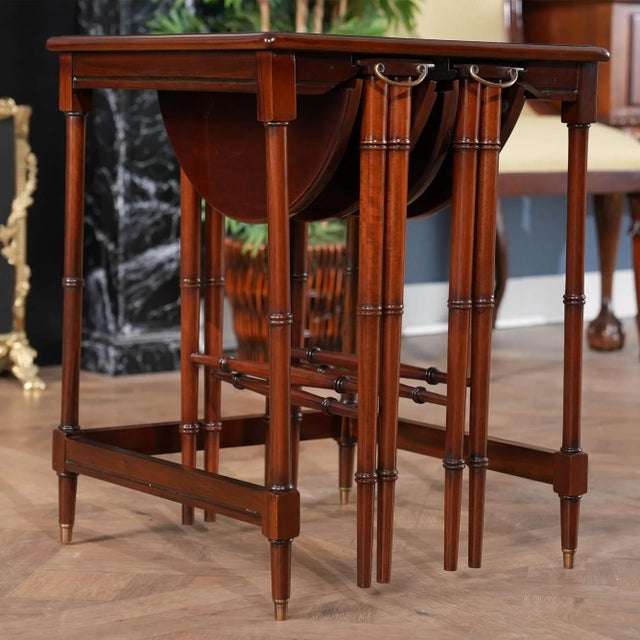 Mahogany Nesting Tables - Set of 3 | Chairish