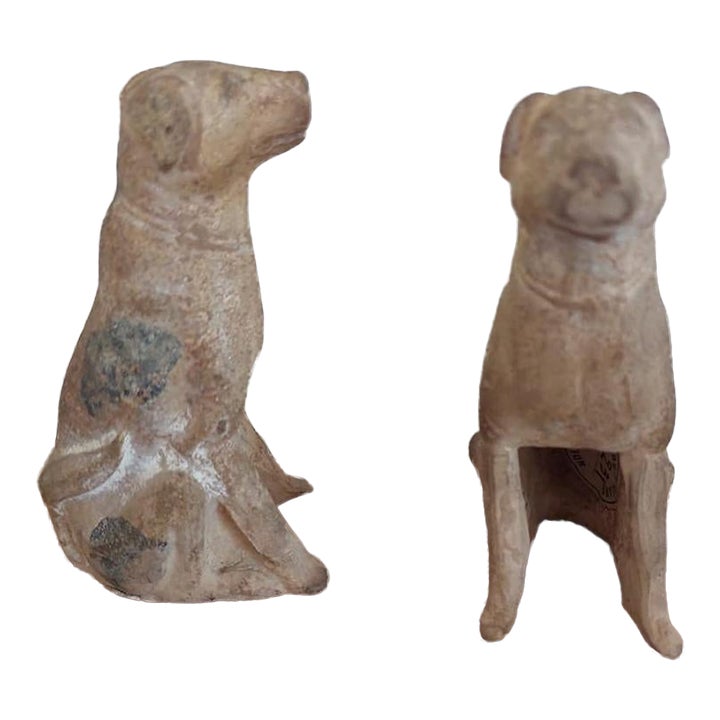 Set of Two Dynasty Tang Dogs 7th–8th Century Earthenware Provenance ...