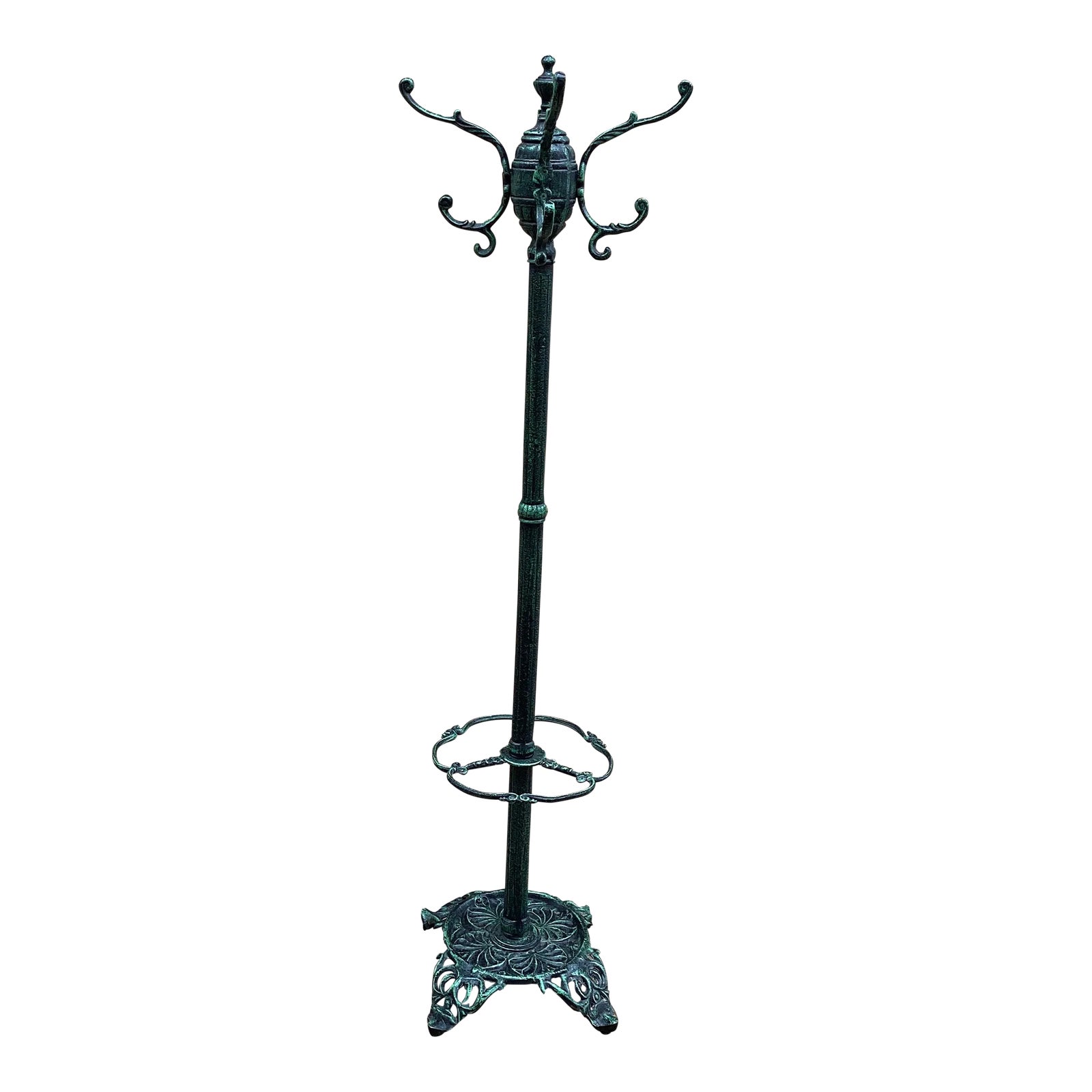 Antique English Style Cast Iron Coat Rack 1940 | Chairish