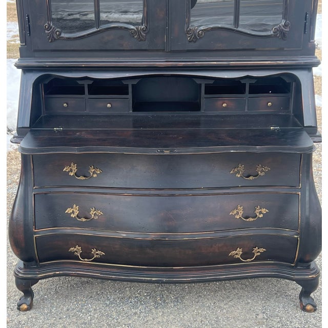 French Country Bombay Secretary Desk | Chairish