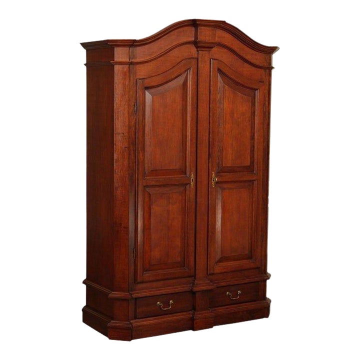 Late 20th Century Selva Italian Walnut Louis XIII Style Wadrobe | Chairish