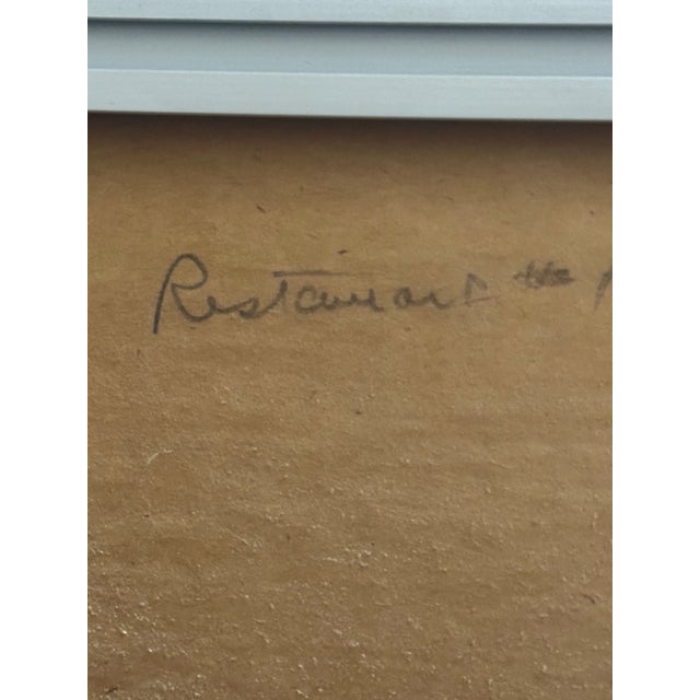 Original 1975 Ink Drawing – Café Scene, Signed & Framed. | Chairish