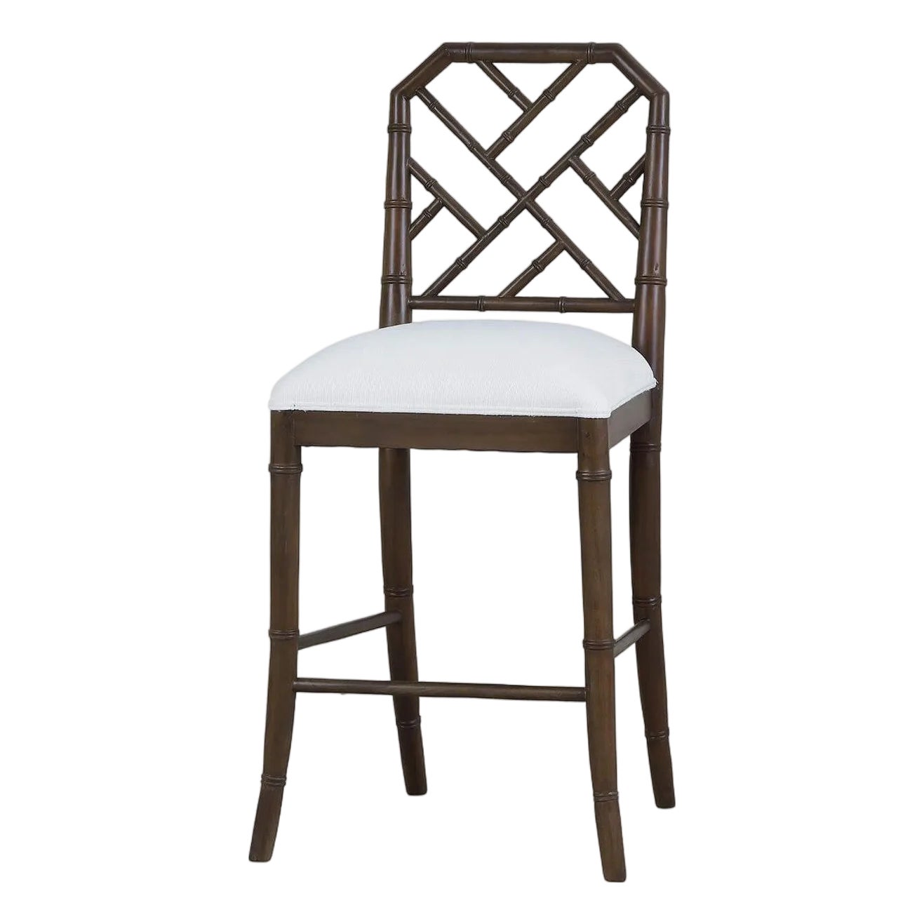 Chinese Chippendale Counter Stool | Chairish