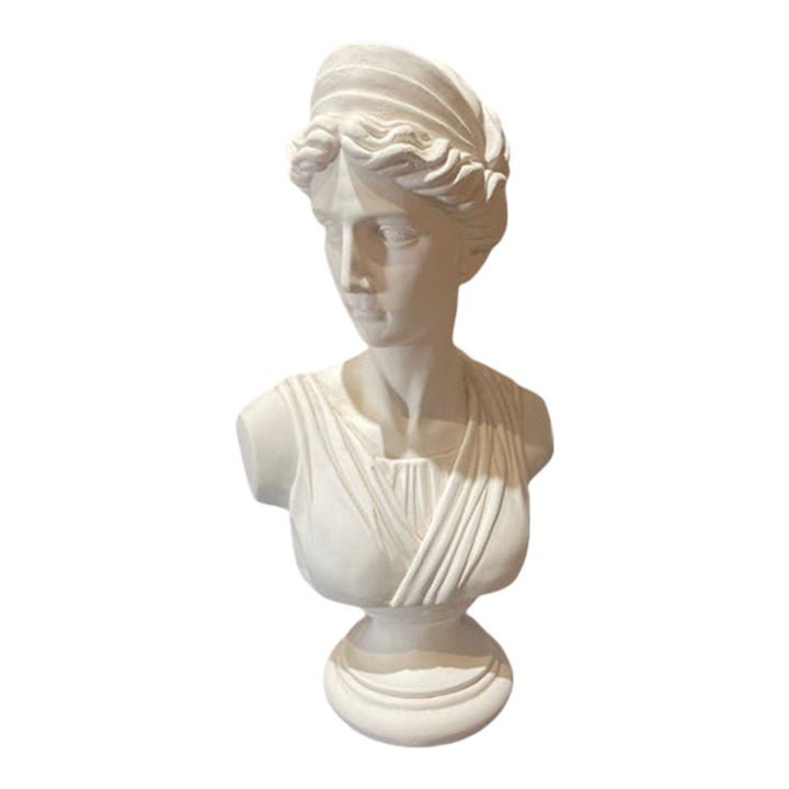 Neoclassical Style Plaster Female Decorative Bust | Chairish