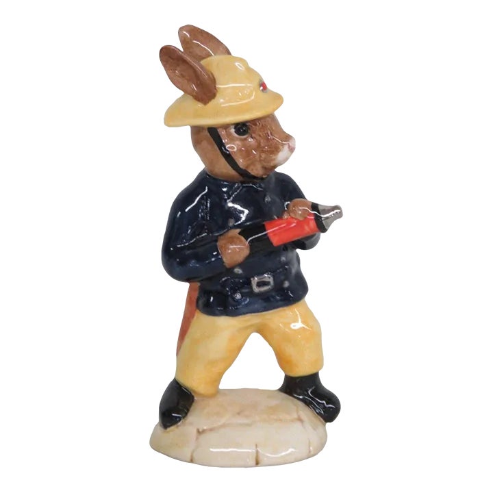 Royal Doulton Porcelain Db75 Fireman Bunnykins Bunny Rabbit Figurine ...