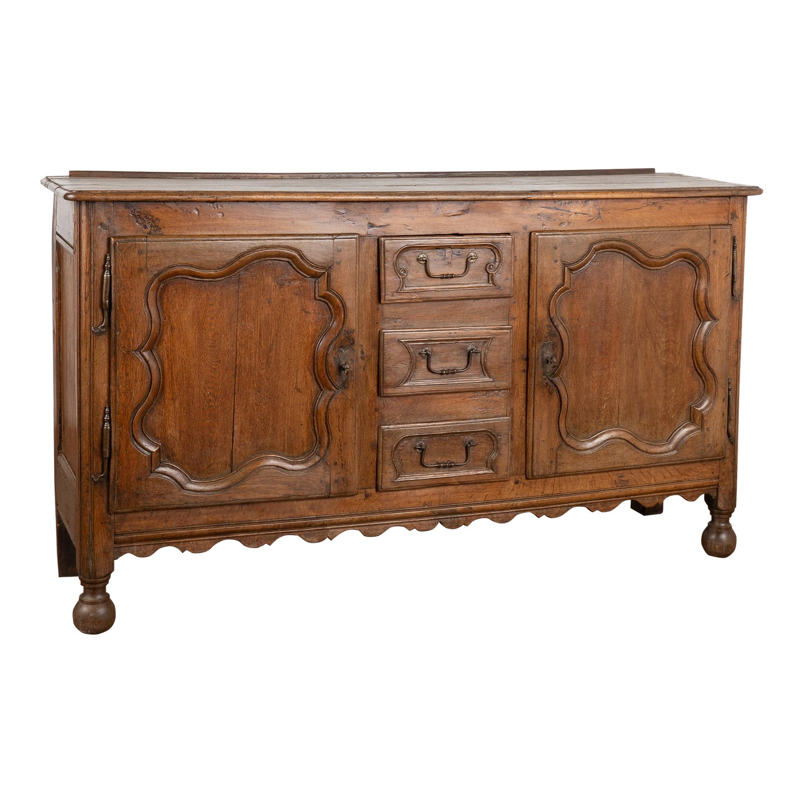 French Oak Sideboard Buffet, Circa 1800-20 | Chairish