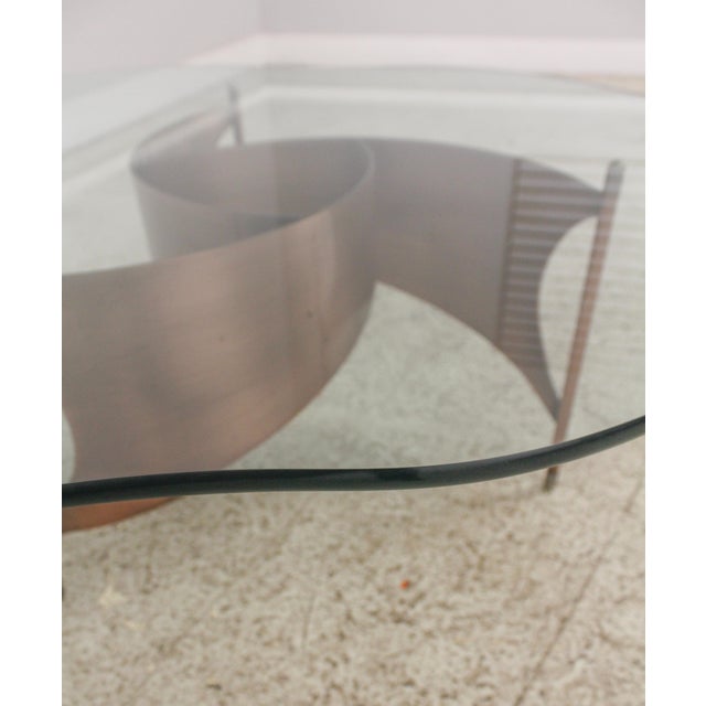 Modern Design Steel Base Glass Top Coffee Table Chairish