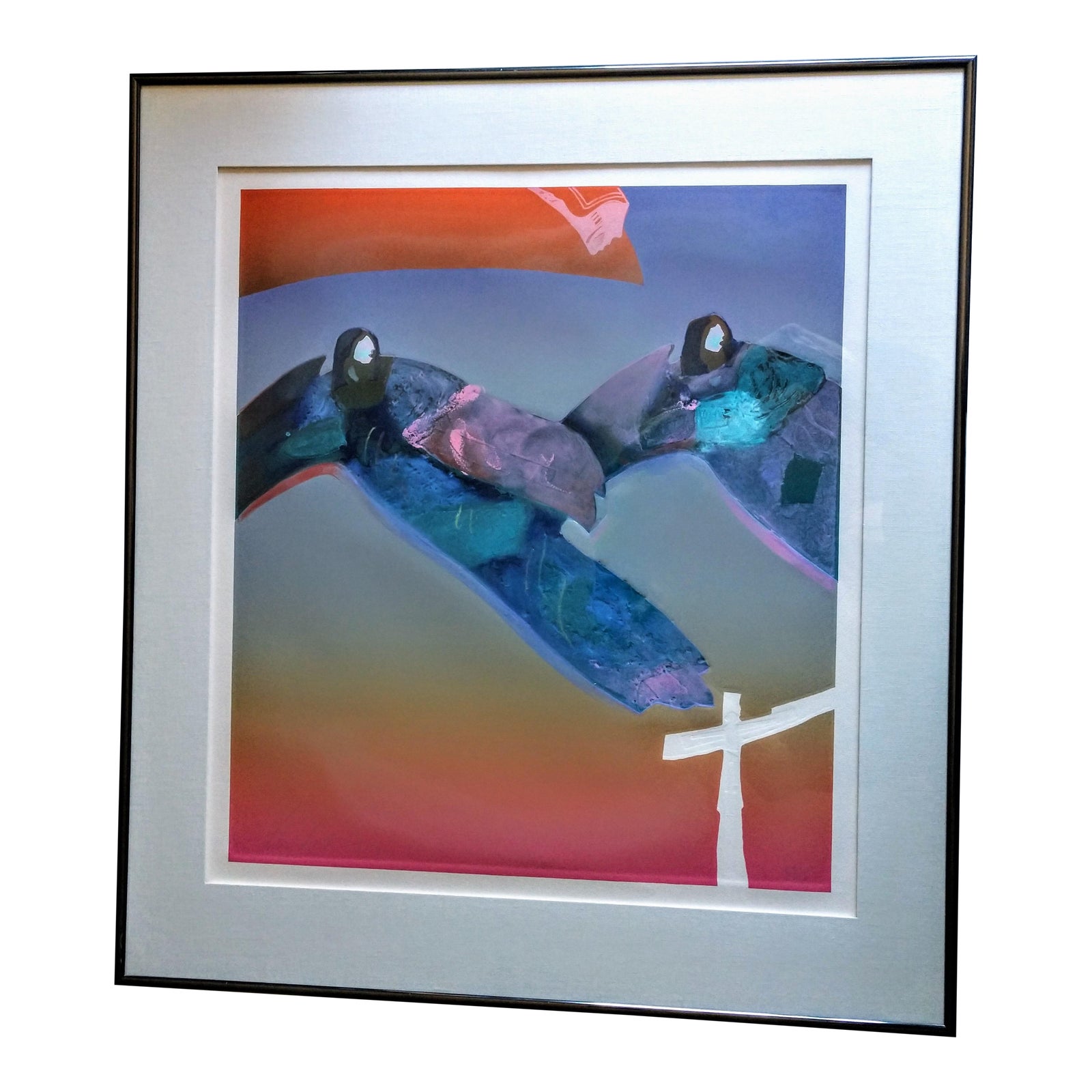Veloy Vigil Abstract Limited Edition Lithograph 53/70 S/N, Framed ...