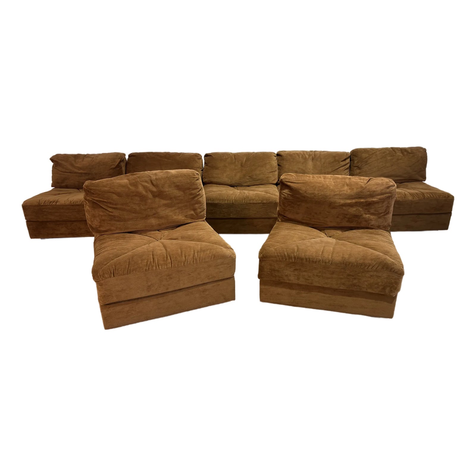 Mid Century Selig Playpen Modular Sectional | Chairish