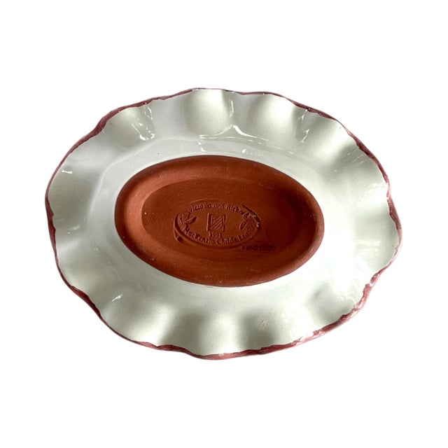 Mackenzie Childs Small Fluted Oval Dish | Chairish