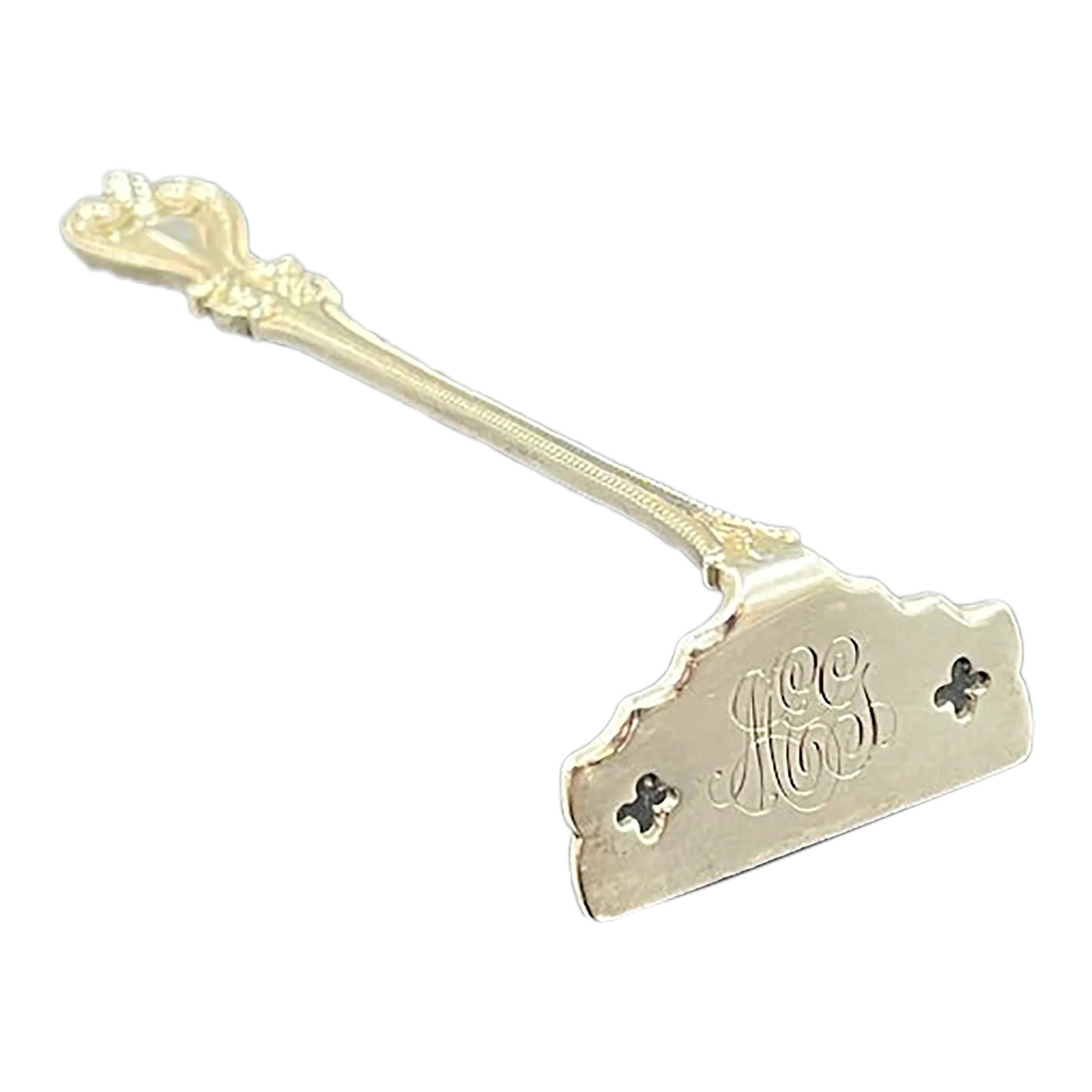 Early 20th Century Sterling Silver Baby Food Pusher | Chairish