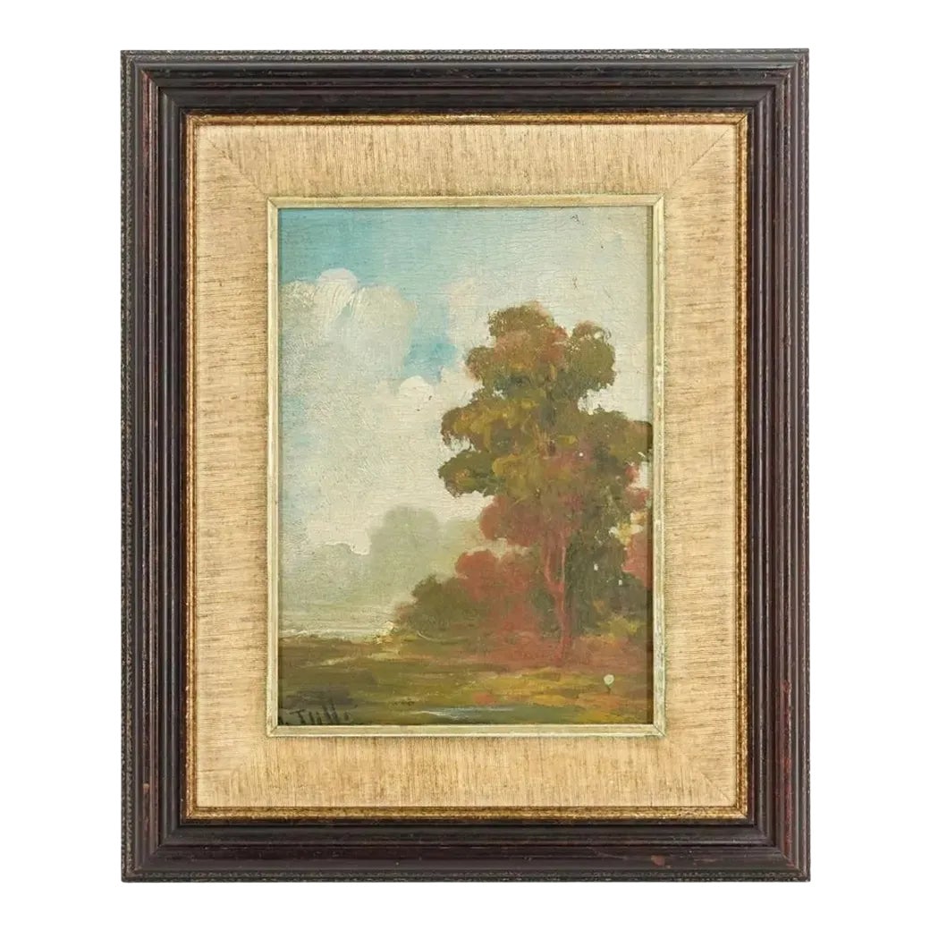 D. Tulli, "Landscape Scene", Oil Painting on Canvas. 19th Century ...