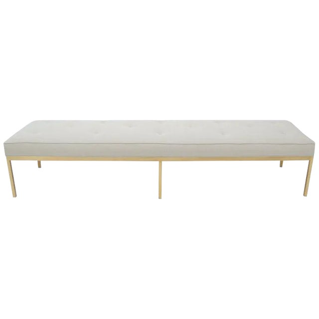Extra Long Solid Brass Base Frame Spring Loaded New Upholstery Bench ...
