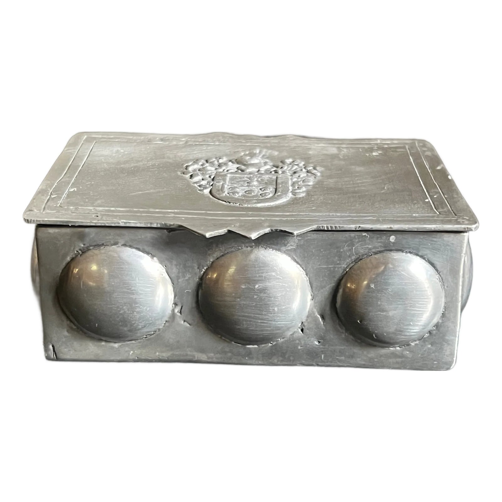 Pedraza Segovia Spanish Wrought Pewter Box, C. 1970's | Chairish