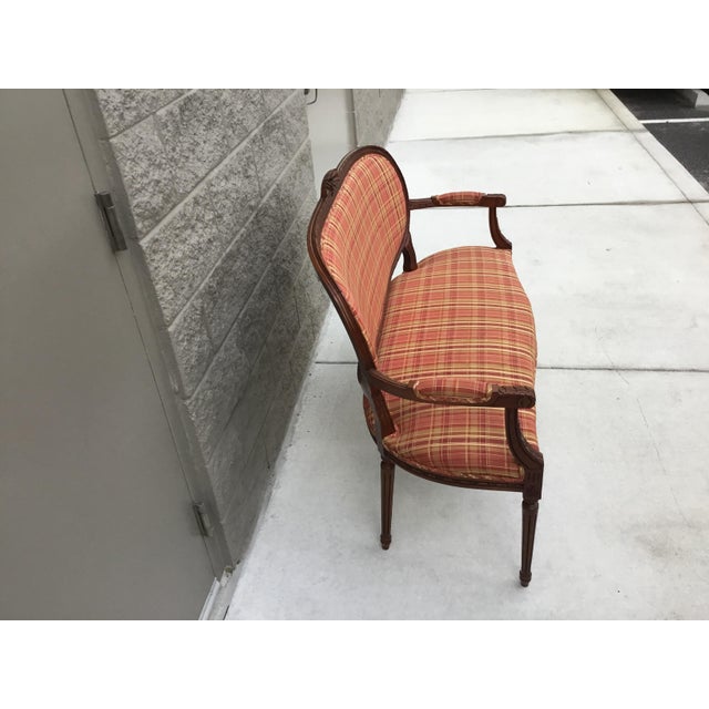 Vintage American Classical Plaid Tea Sofa | Chairish