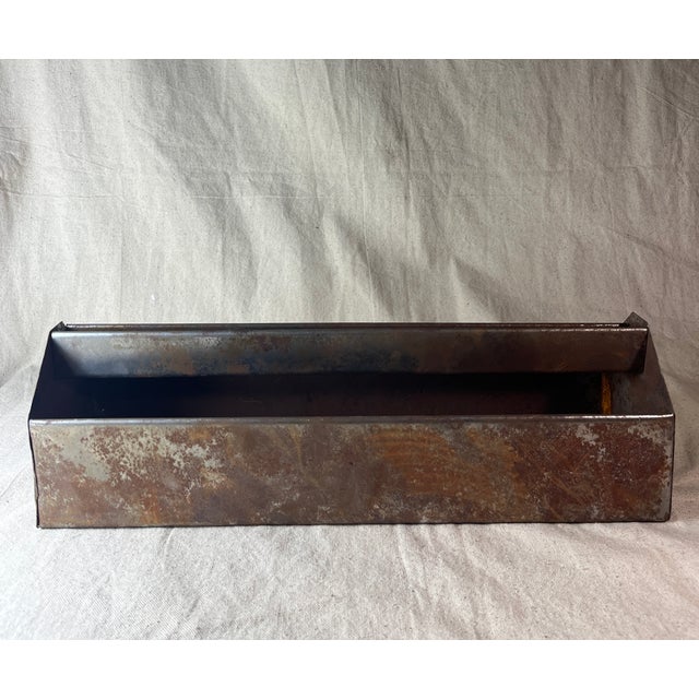 Early 20th Century Vintage Patinated Tool Box | Chairish